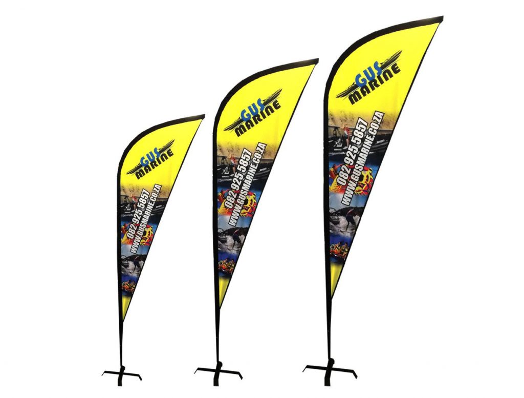 Sharkfin Banner 3m pairs of 2 (Single Sided) – SourcePrinting