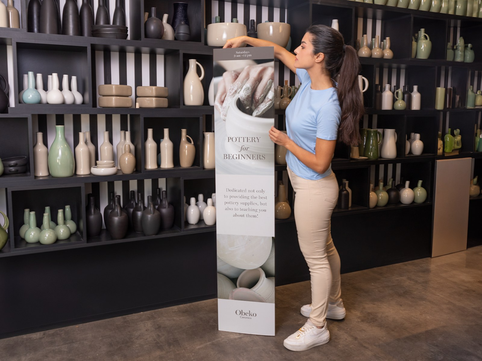 Custom Cardboard 3 Sides Triangle Floor Advertising Standee Display Pop ...