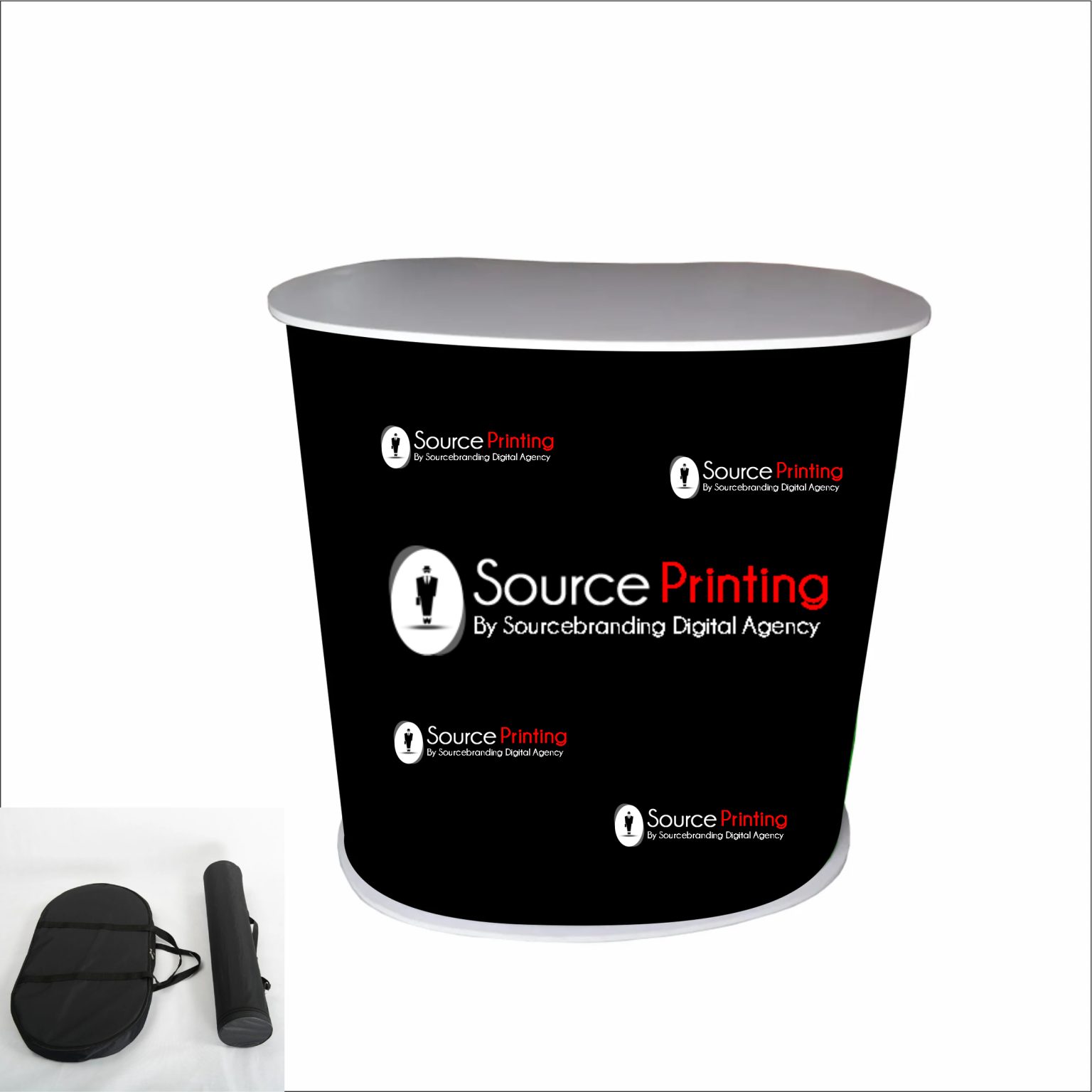 Branded Portable Curve Promotion Table – SourcePrinting