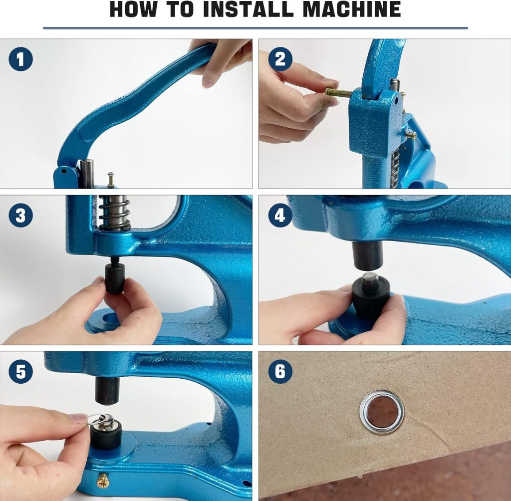 Hand Press Grommet Machine Tool Kit with Hobbyist Manual – SourcePrinting
