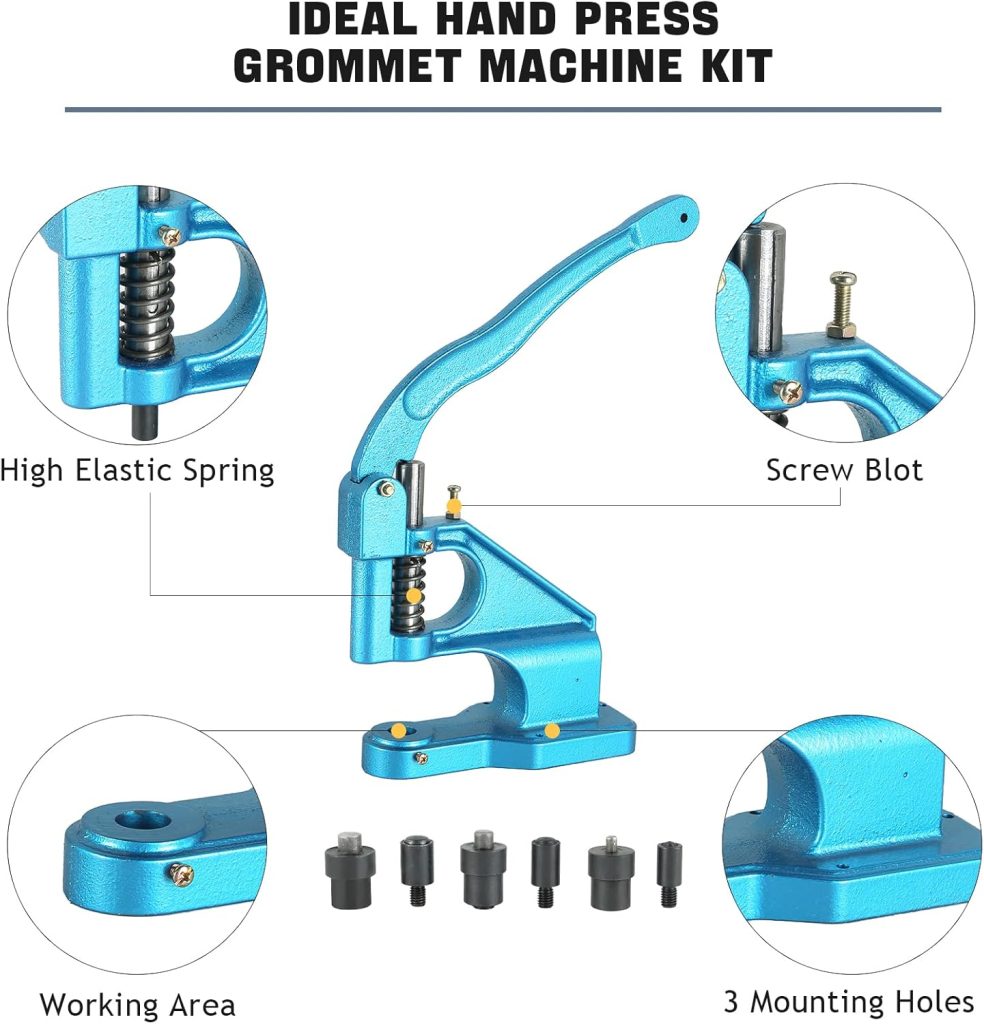 Hand Press Grommet Machine Tool Kit with Hobbyist Manual – SourcePrinting