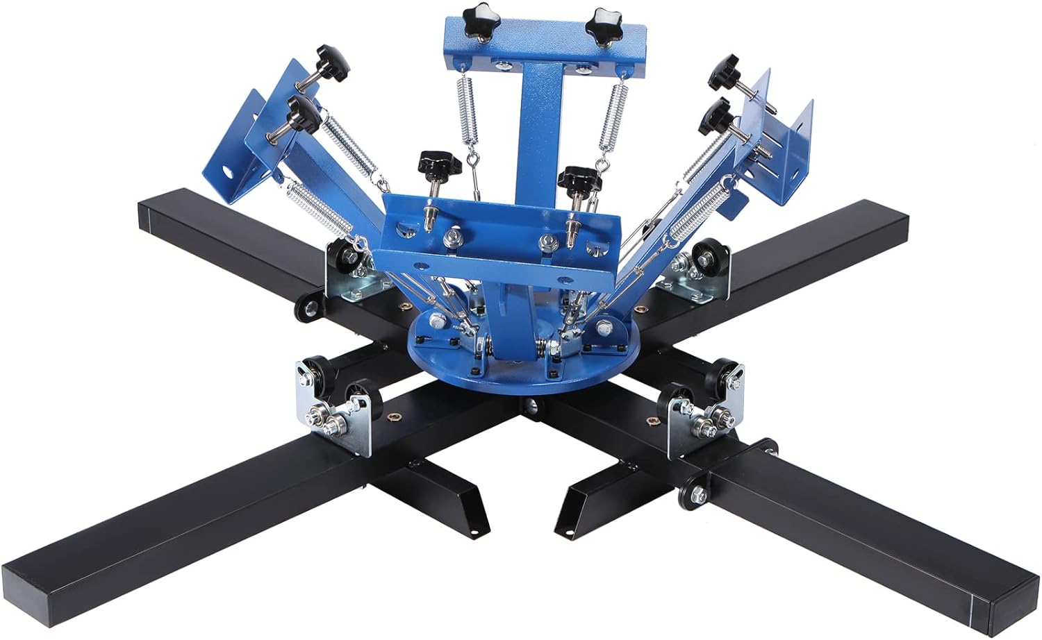 4 Color 4 Station 360° Rotable Silk Screen Printing Press, 21.2×17.7in ...