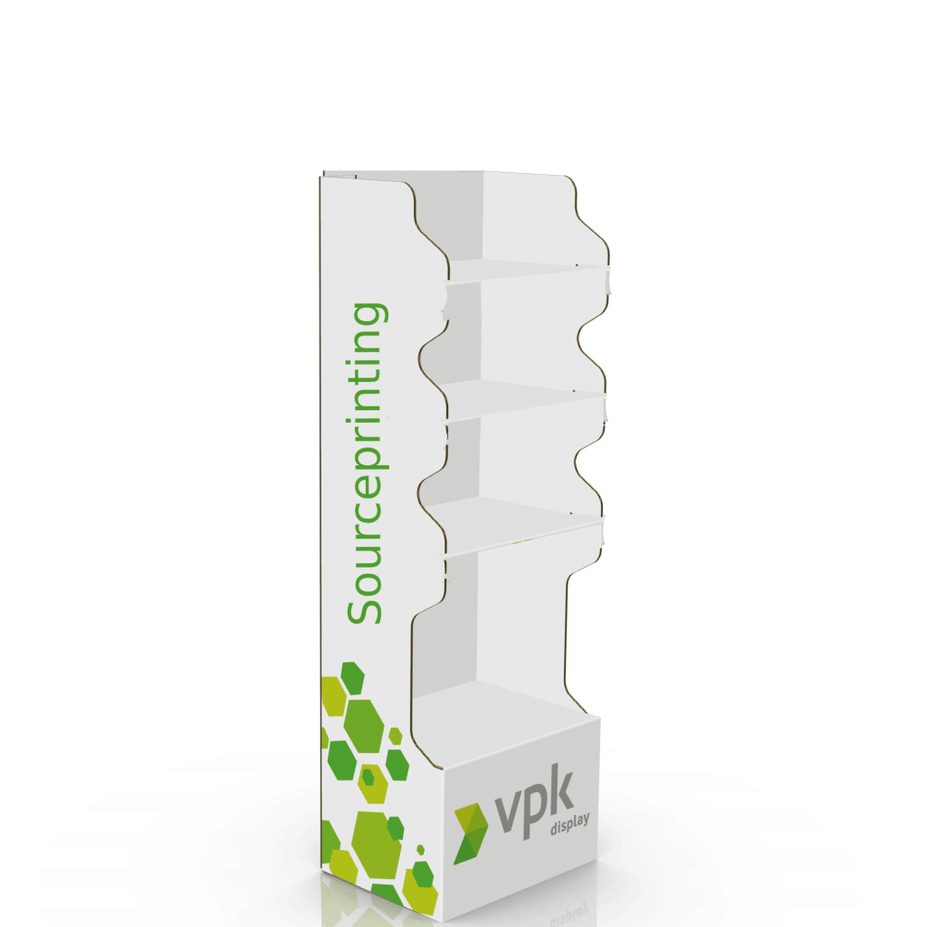 Custom Floor Display with Podium and Shelves Free Standing Unit – SourcePrinting