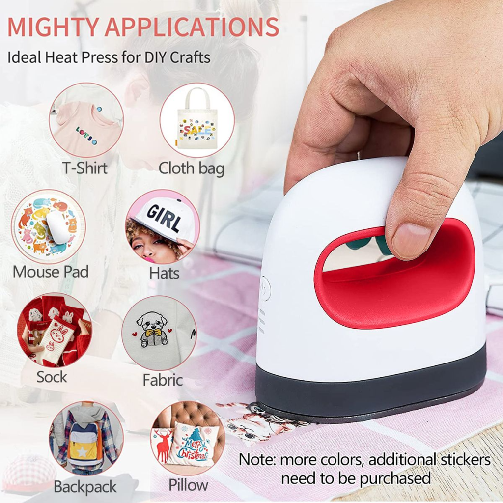 Mini Heat Press Machine For Heat Transfer DIY Creative – Red ...