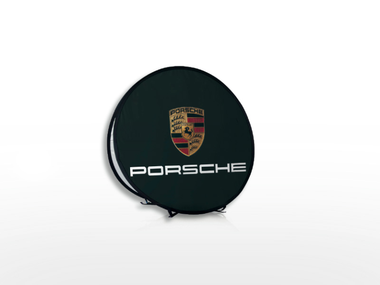 Double-Sided Round Pop-Up Banner – Portable, Easy Setup with Ground ...