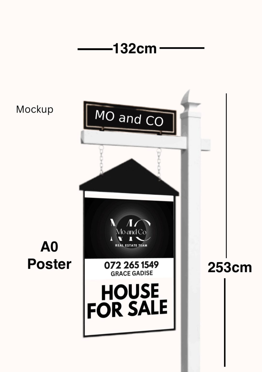 Wooden Sign with Pole for Real Estate & Business Signage – SourcePrinting