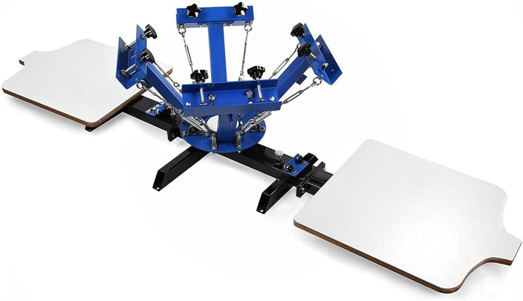 4 Color 2 Station Silk Screen Printing Machine for T-Shirt DIY Printing ...