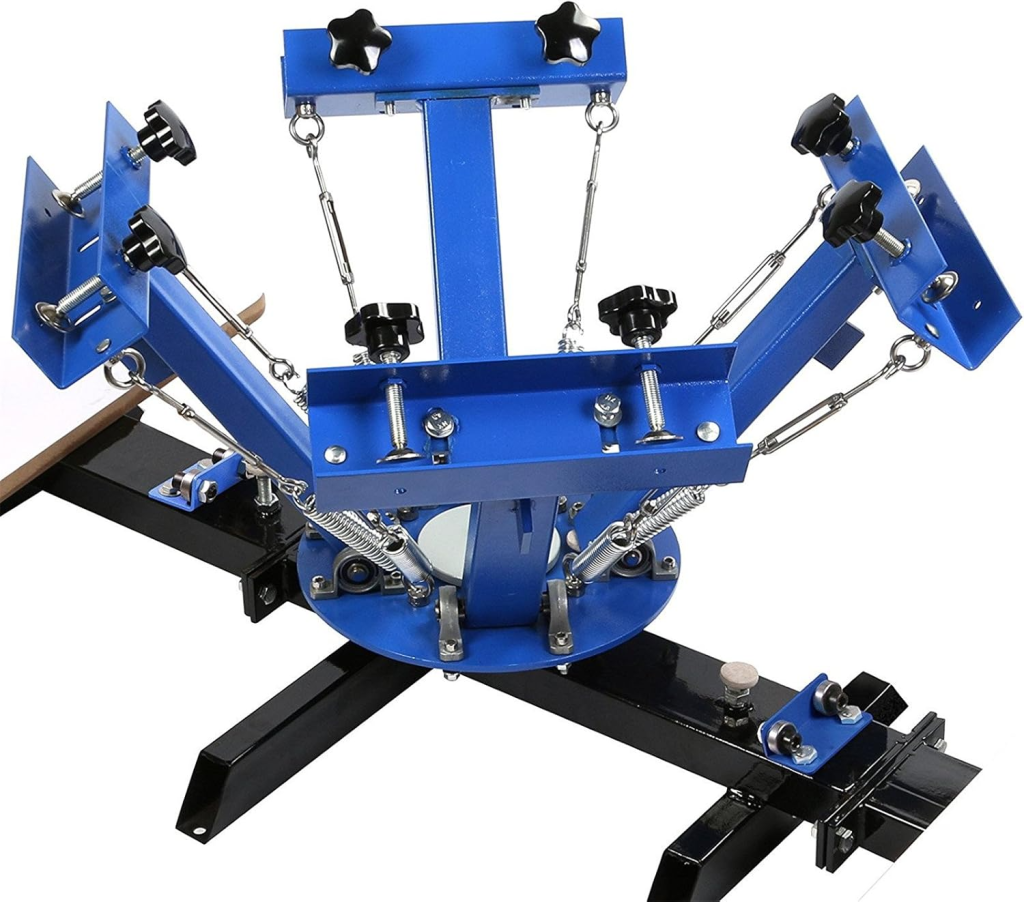 4 Color 2 Station Silk Screen Printing Machine for T-Shirt DIY Printing ...