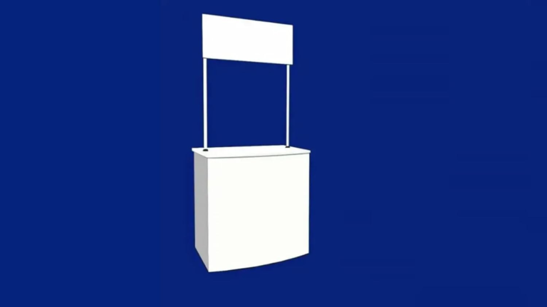 Blank Kiosk Promotion Counter – Lightweight and Portable – SourcePrinting