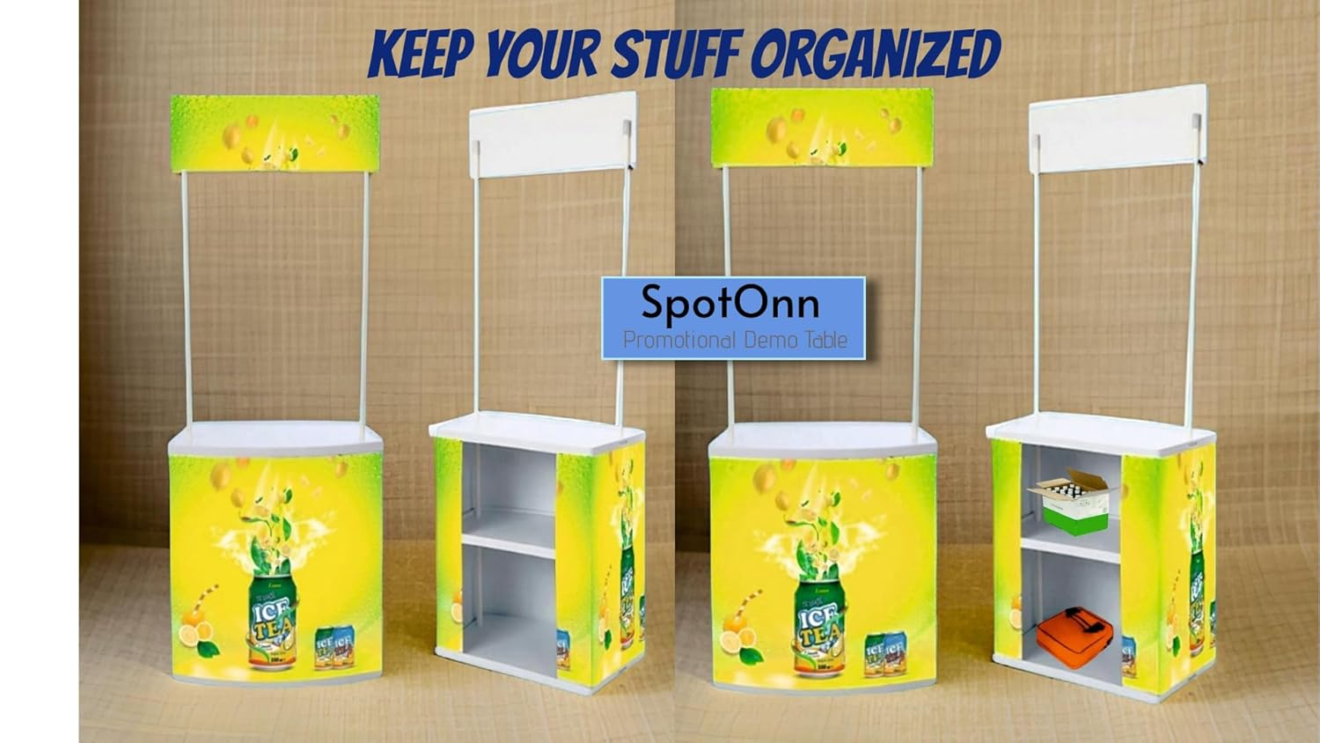 Blank Kiosk Promotion Counter – Lightweight and Portable – SourcePrinting