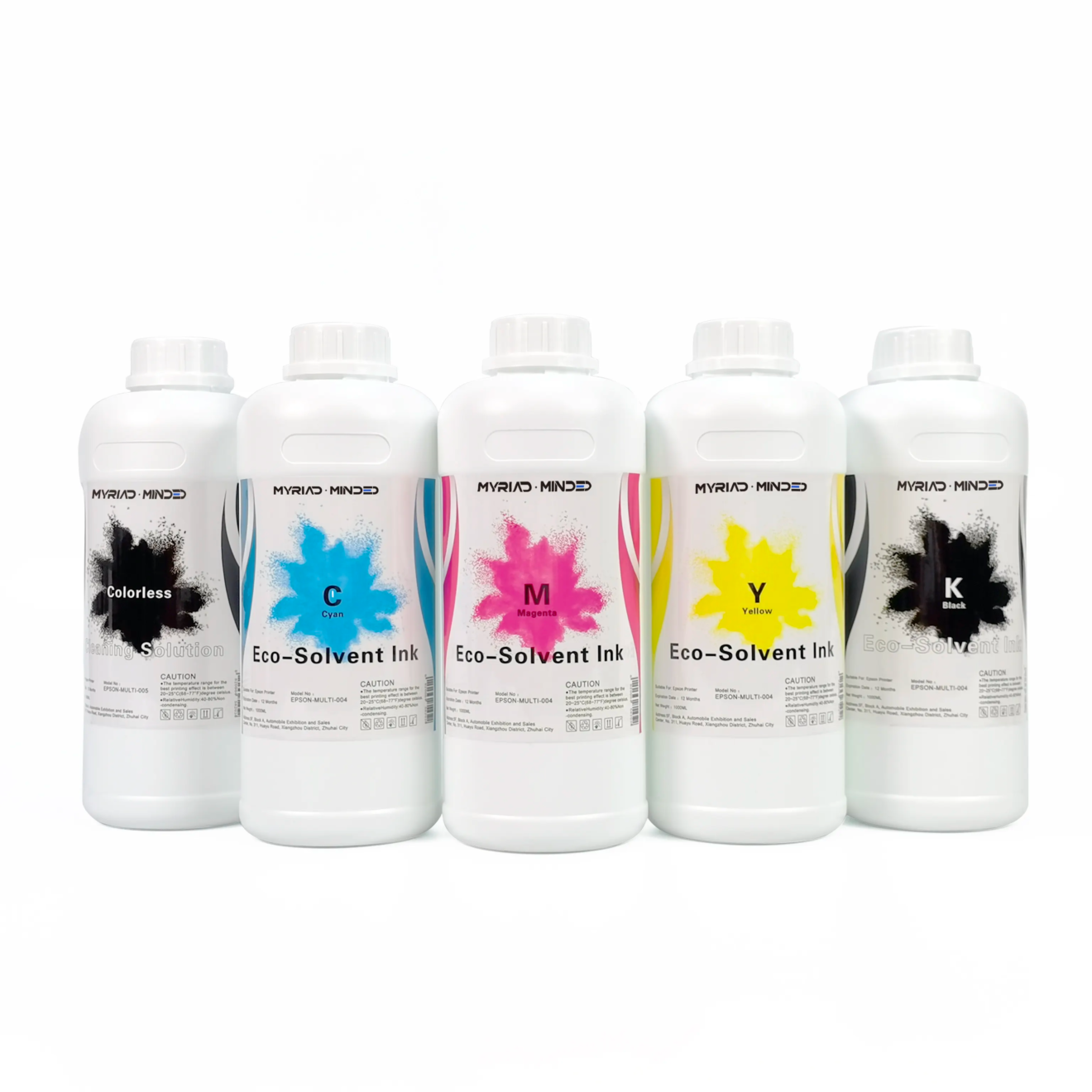 Premium Eco-Solvent Ink, 1 Litre Bottle – CMYK Colors with 3-Year ...