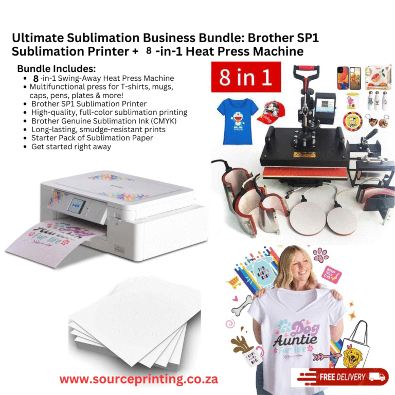 Ultimate Sublimation Business Bundle: Brother SP1 Sublimation Printer + 8-in-1 Heat Press ...