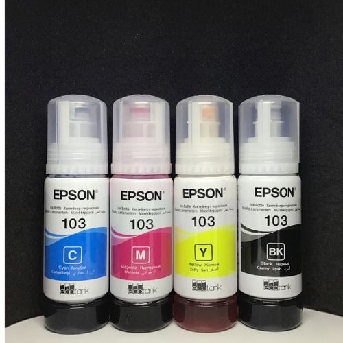 Original Epson 103 EcoTank Ink Bottle – 65ml (Black / Cyan / Magenta ...